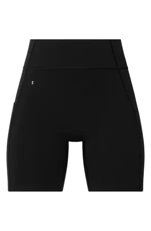 On Studio High Waist Pocket Bike Shorts - Black
