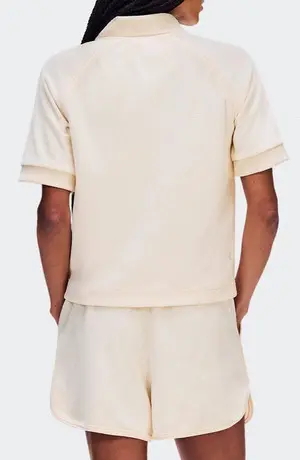 On Courtside Cotton Blend Terry Polo - Chantilly