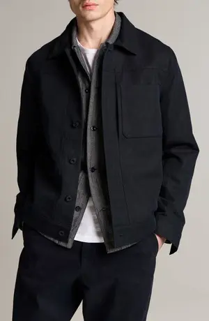 Vince Pleated Trucker Jacket