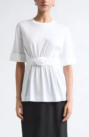 Simone Rocha Gathered Rose T-shirt - White