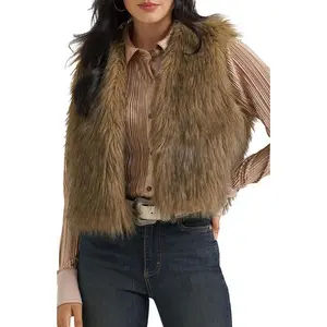 Wrangler Faux Fur Vest - Brown