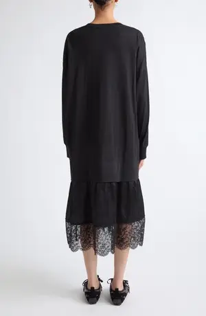 Simone Rocha Oversized Gathered Rose Lace Dress