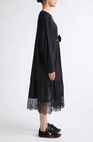 Simone Rocha Oversized Gathered Rose Lace Dress