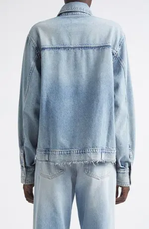 HAIKURE Emma Distressed Denim Shirt Jacket
