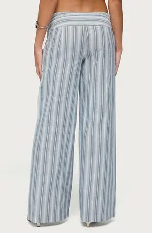 EDIKTED Chera Striped Wide Leg Pants