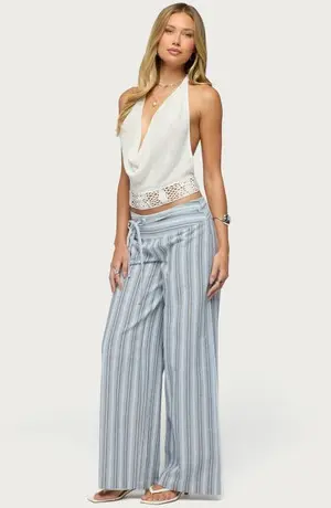 EDIKTED Chera Striped Wide Leg Pants