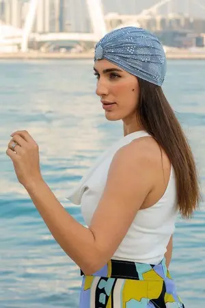 HAIR DRAMA CO Blue Mirage Crystal Headwrap