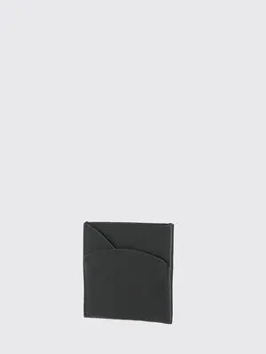 Tory Burch Mini Flat Card Holder In Pebbled Leather With Logo