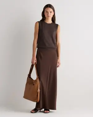 Quince Maeve Convertible Leather Backpack - Cognac