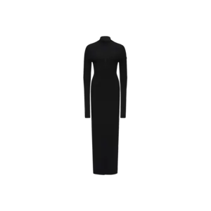 MONCLER X EDWARD ENNINFUL Wool Turtleneck Maxi Dress - Black