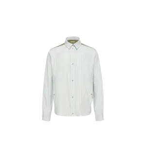 Moncler Striped Cotton Poplin Shirt - Blue