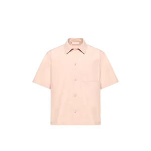 Moncler Cotton Poplin Short Sleeve Shirt - Pink