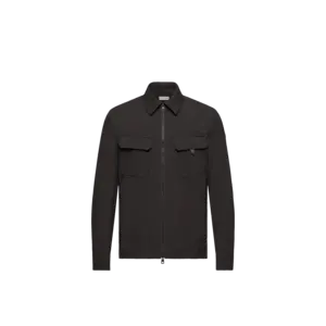 Moncler Seersucker Shirt Jacket - Black