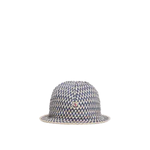 Moncler Crochet Cotton Blend Bucket Hat - Multicolor