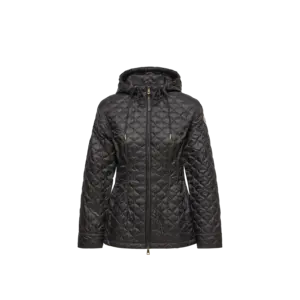 Moncler Arum Hooded Mid-length Down Jacket - Black