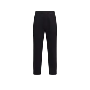 Moncler Leather Logo Cotton Blend Sweatpants - Blue
