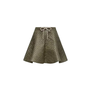 Moncler Floral-quilted Padded Mini Skirt - Green