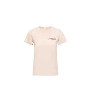 Moncler Logo Cotton T-shirt - Beige