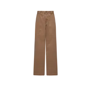 Moncler Moncler Collection Leather Logo Cotton Pants Brown