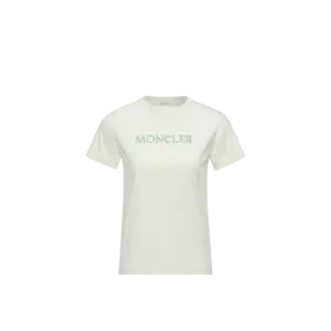 Moncler Embroidered Tonal Logo Cotton T-shirt - Green