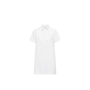 Moncler Embroidered Shirt Dress - White