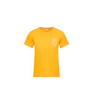 Moncler Embroidered Logo Cotton T-shirt - Yellow