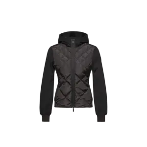 Moncler Quilted Cotton Fleece Zip-up Hoodie - Black