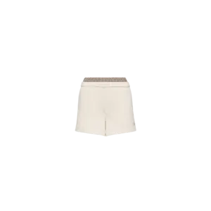 Moncler Layered Effect Vichy Cotton Blend Shorts - White