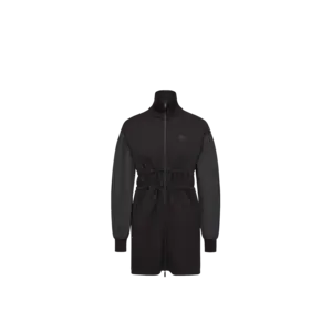 Moncler Cotton Fleece Sweatshirt Zip-up Dress - Black