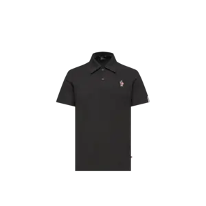 Moncler Logo Patch Polo Shirt - Black