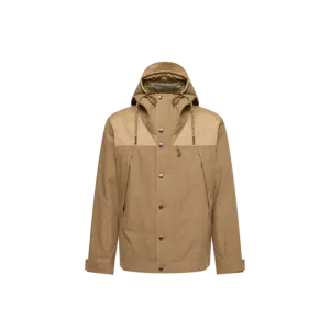 Moncler Givors Linen Hooded Jacket - Brown