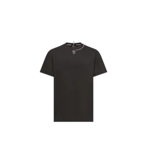 Moncler Logo Cotton T-shirt - Black