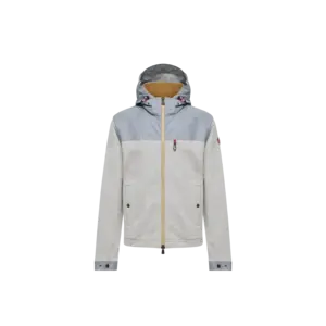 Moncler Cotton & Chambray Zip-up Sweatshirt - Grey
