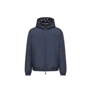 Moncler Berguns Reversible Hooded Down Bomber Jacket - Blue