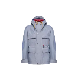 Moncler Ajaccio Chambray Hooded Field Jacket - Blue