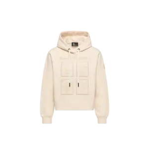 Moncler Cotton Fleece Botanical Patches Hoodie - White
