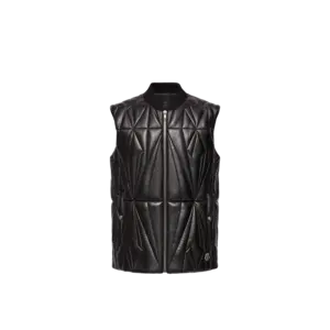 MONCLER + RICK OWENS Geocamo Flight Nappa Leather Vest - Black