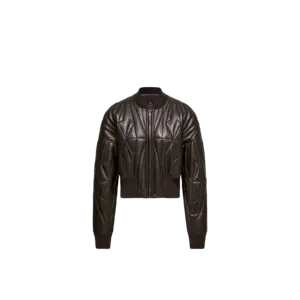 MONCLER + RICK OWENS Geocamo Nappa Leather Bomber Jacket - Brown