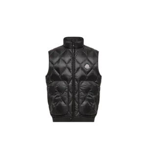 Moncler Erelia Diamond Quilted Down Vest - Black
