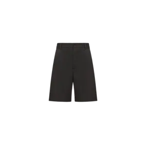 Moncler Wool Blend Gabardine Bermuda Shorts - Black