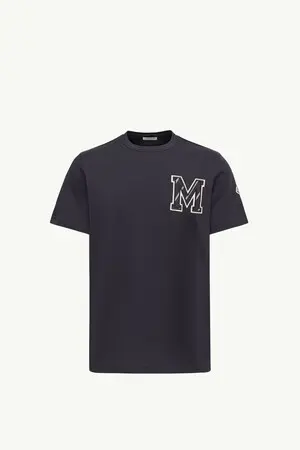 Moncler Cotton Jersey Monogram T-shirt - Blue