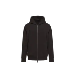 Moncler Cotton Blend Zip-up Hoodie - Black