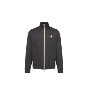 Moncler Tricolor Logo Zip-up Sweatshirt - Blue