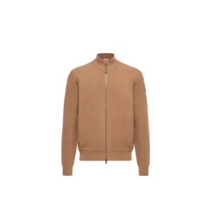 Moncler Wool & Cashmere Zip-up Cardigan - Brown