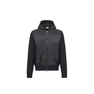 Moncler Cotton Blend Zip-up Hoodie - Blue