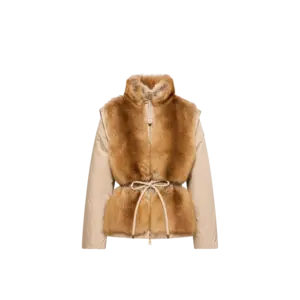 Moncler Blaireau 2-in-1 Shearling Down Jacket