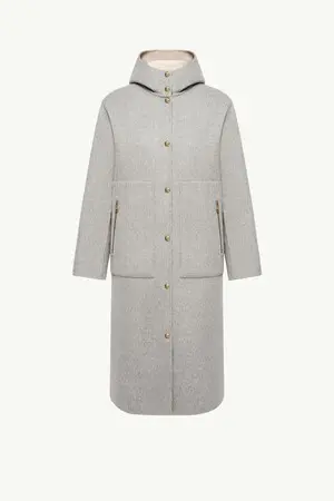 Moncler Anthrene 3-in-1 Wool & Cashmere Blend Hooded Down Jacket - Grey