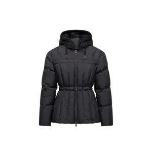 Moncler Estom Vertical-quilted Hooded Short Down Jacket - Black