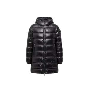Moncler Courcelles Hooded Mid-length Down Jacket - Black