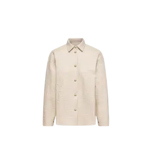 Moncler Chain Quilted Padded Shirt Jacket - Beige